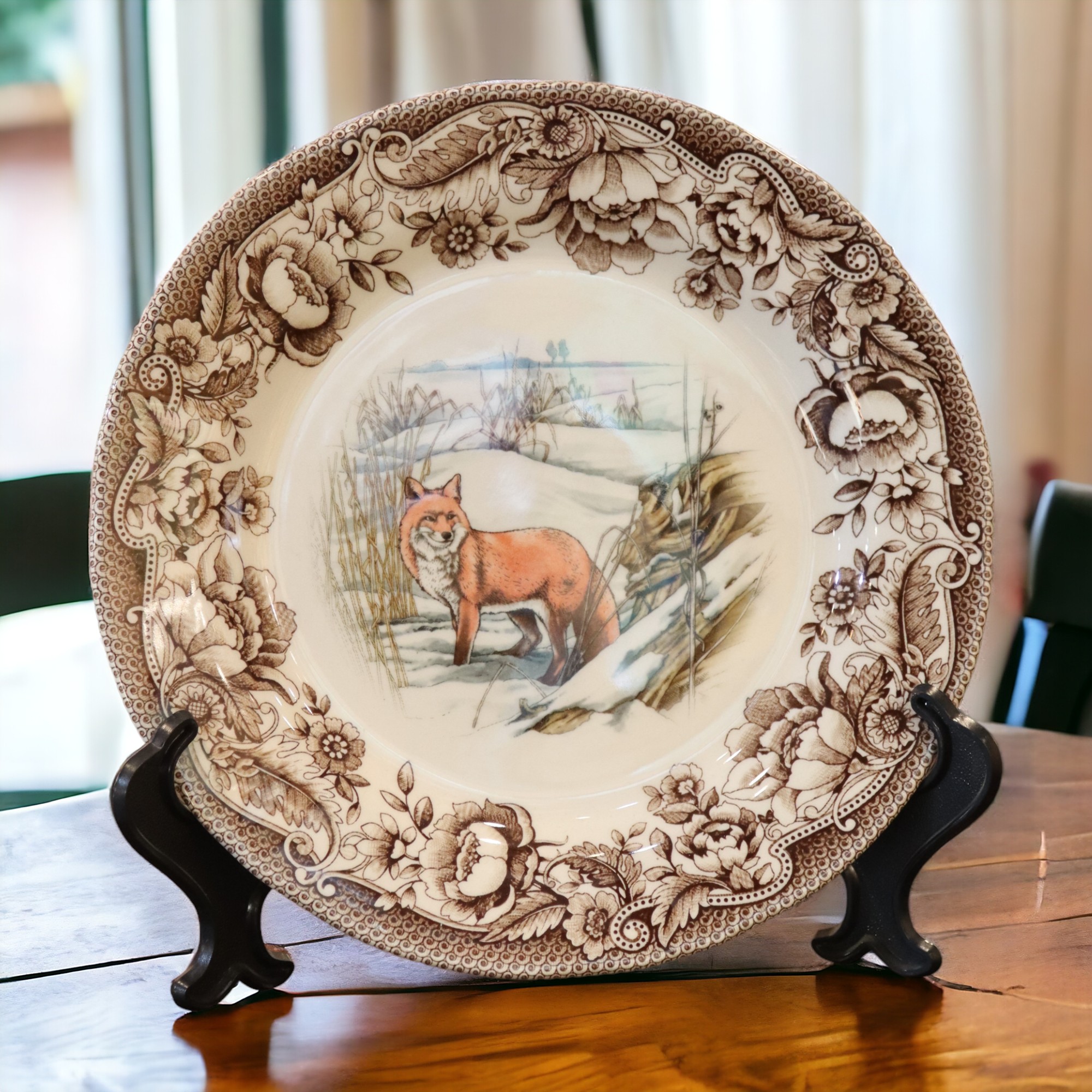 Deco Vogue Porcelain Wall Plate With Hanger-Brown Fox - Deco Vogue