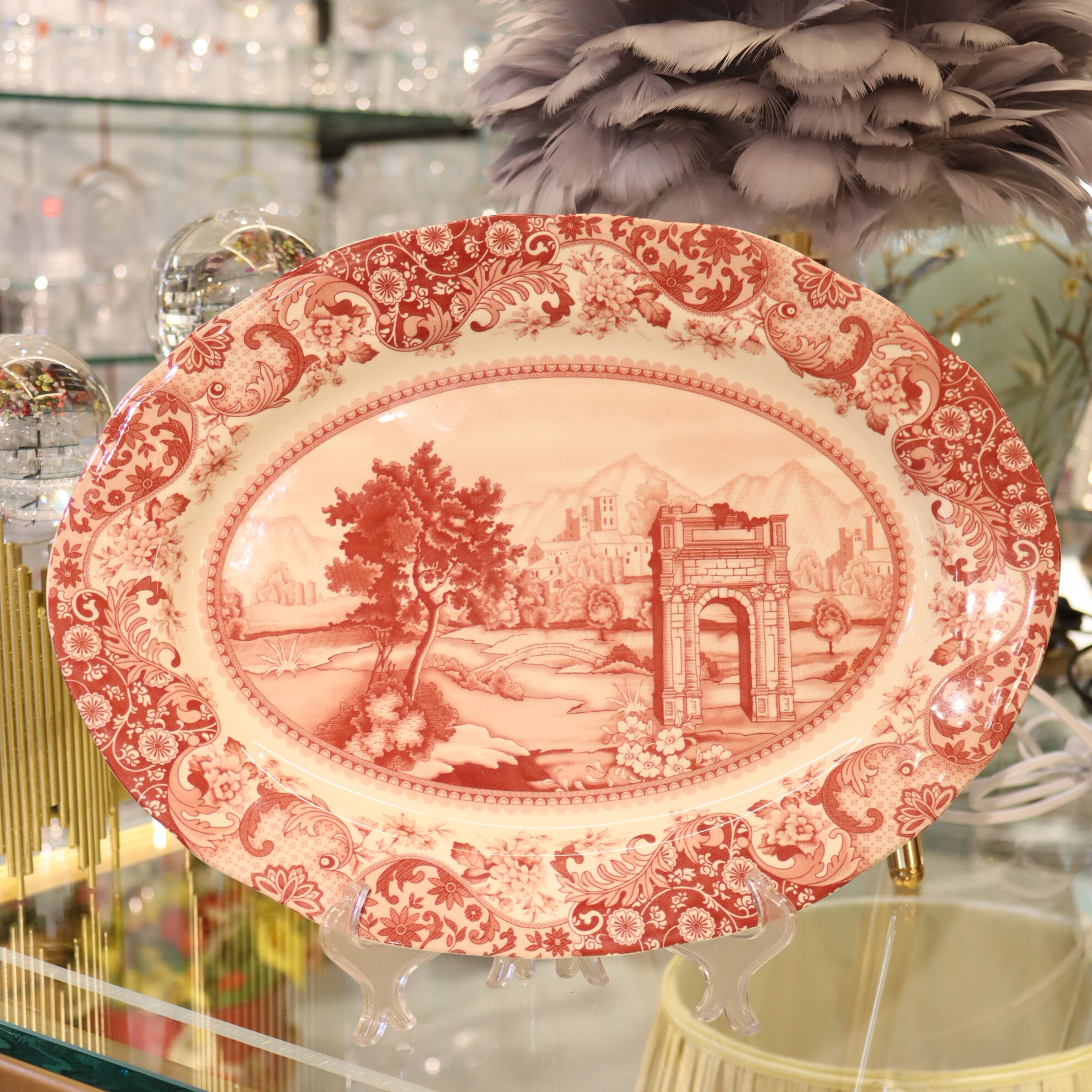 Deco Vogue Porcelain Wall Plate 14inch - Deco Vogue
